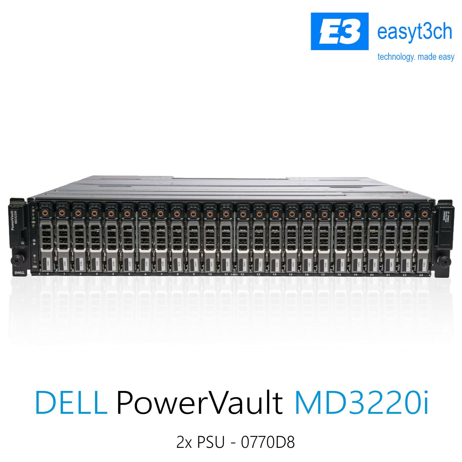 Dell PowerVault MD3220i SAN Storage Array 24x 2.5" Bay 1Gb iSCSI Contr ...